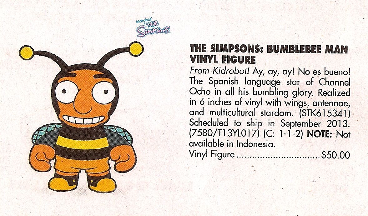 Kidrobot's "The Simpsons: Bumblebee Man" 6-inch Vinyl Figure Announced! - SpankyStokes.com ...